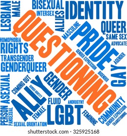 Questioning Lgbt Word Cloud On White Stock Vector (Royalty Free ...