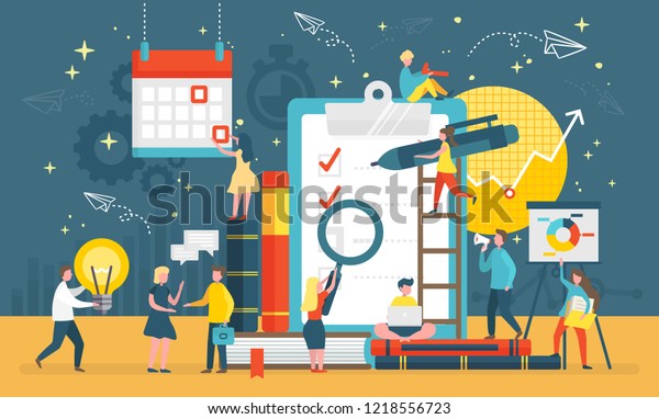Questionnaire Survey People Give Answer Vector Stock Vector (Royalty ...
