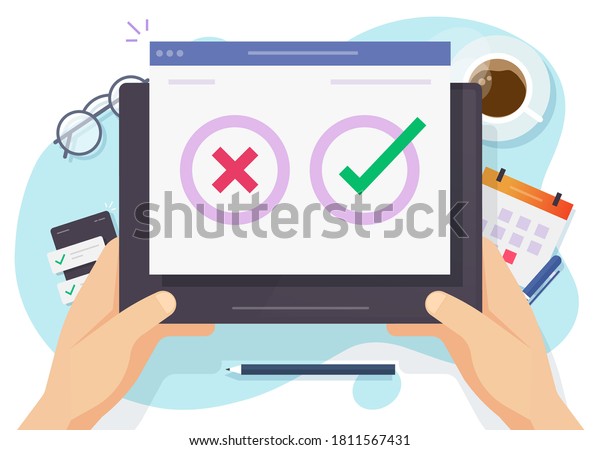 Questionnaire Survey Poll Vote Digital Quiz Stock Vector (Royalty Free ...
