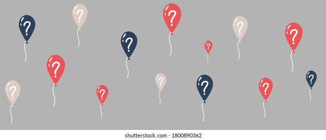 Questions Banner Vector Illustration Questions Balloons Stock Vector ...