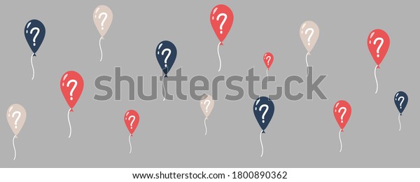 Questions Banner Vector Illustration Questions Balloons Stock Vector ...