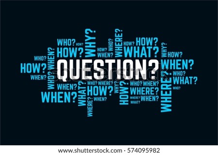 Questions Typography Text Word Art Vector Stock Vector (Royalty Free ...