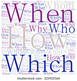 Questions Word Cloud On White Background Stock Vector (Royalty Free ...