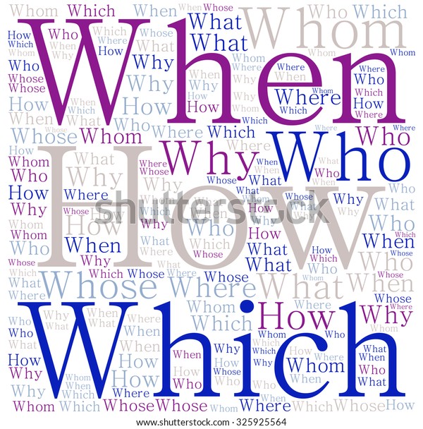 Questions Word Cloud On White Background Stock Vector (Royalty Free ...