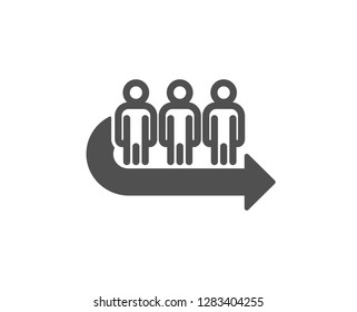 Queue Icon People Waiting Sign Direction Stock Vector (Royalty Free ...
