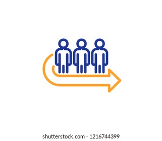 Queue Line Icon People Waiting Sign Stock Vector (Royalty Free ...