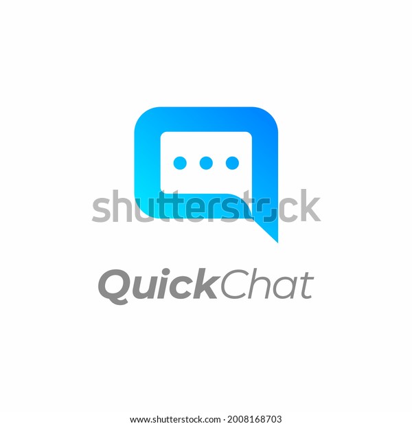 Quick Chat Minimalist Logo App Stock Vector (Royalty Free) 2008168703 ...