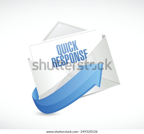Quick Response Email Illustration Design Over Stock Vector (Royalty ...