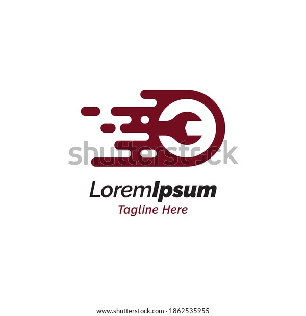 Quick Service Logo Design Illustration Symbol Stock Vector (Royalty ...