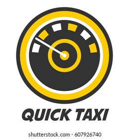 Quick Taxi Emblem Logo Design Color Stock Vector (Royalty Free ...