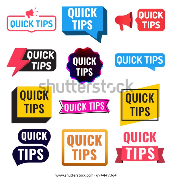 Quick Tips Badge Icon Set Flat Stock Vector (Royalty Free) 694449364 ... Quick Tips Badge Icon Set Flat Stock Vector (Royalty Free) 694449364 ...
