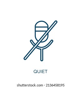 Quiet Icon Thin Linear Quiet Outline Stock Vector (Royalty Free ...