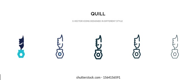 Quill Icon Different Style Vector Illustration Stock Vector (Royalty ...