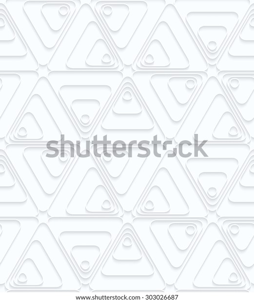Quilling White Paper Rounded Triangles Turnwhite Stock Vector (Royalty ...