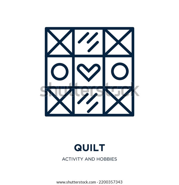 Quilt Icon Activity Hobbies Collection Thin Stock Vector (Royalty Free ...