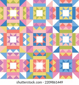 Quilt Sewing Pattern Design Seamless Pattern Stock Vector (Royalty Free ...