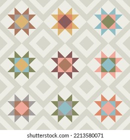 Quilt Sewing Pattern Design Seamless Pattern Stock Vector (Royalty Free ...