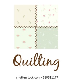 Quilting Vector Logo Illustration Stock Vector (Royalty Free) 519511177 ...
