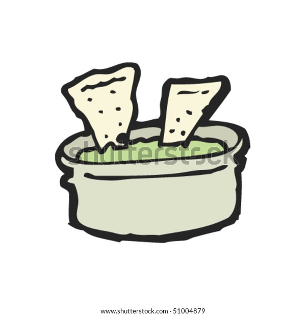 Quirky Drawing Dipped Tortilla Chips Stock Vector (Royalty Free) 51004879