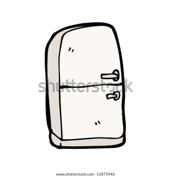 Quirky Drawing Fridge Freezer Stock Vector (Royalty Free) 52875946
