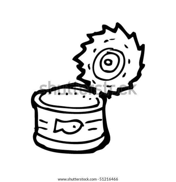 Quirky Drawing Open Fish Tin Stock Vector (Royalty Free) 51216466 ...