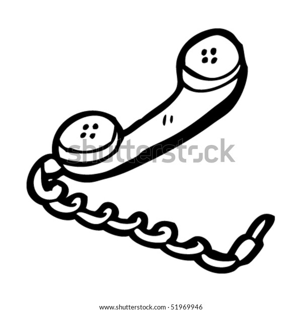 quirky drawing of retro telephone handset
