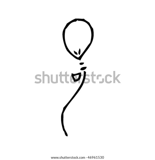 Quirky Ink Drawing Balloon Stock Vector (Royalty Free) 46961530 ...