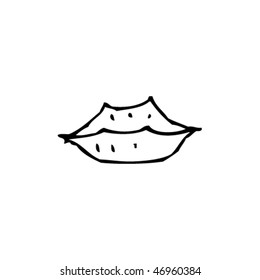 Quirky Ink Drawing Lips Stock Vector (Royalty Free) 46960384 | Shutterstock