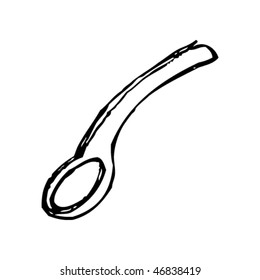 Quirky Ink Drawing Spoon Stock Vector (Royalty Free) 46838419 ...