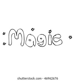 Quirky Ink Drawing Word Magic Stock Vector (Royalty Free) 46962676 ...
