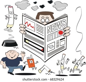 Quit Smoking Cartoon Stock Vector (Royalty Free) 68329624 | Shutterstock