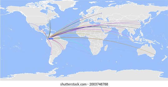 Quitoecuador Shown On Vector Globe Map Stock Vector (Royalty Free ...
