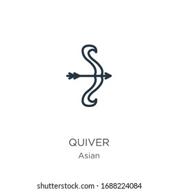 Quiver Icon Thin Linear Quiver Outline Stock Vector (Royalty Free ...