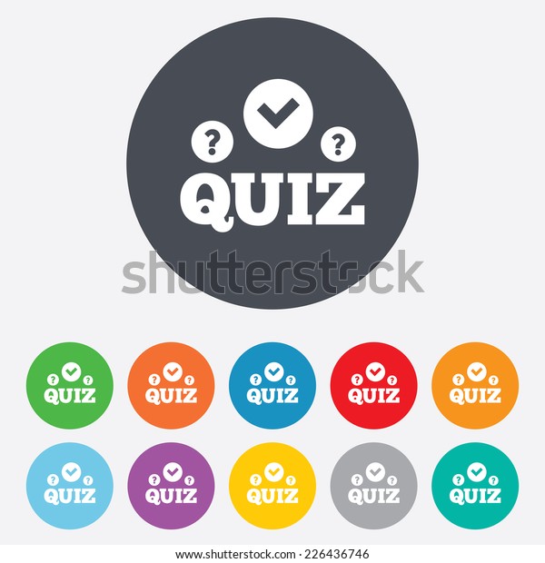 Quiz Check Question Marks Sign Icon Stock Vector (Royalty Free) 226436746
