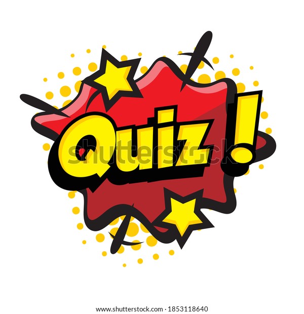 Quiz Comic Pop Art Style Quiz Stock Vector (Royalty Free) 1853118640