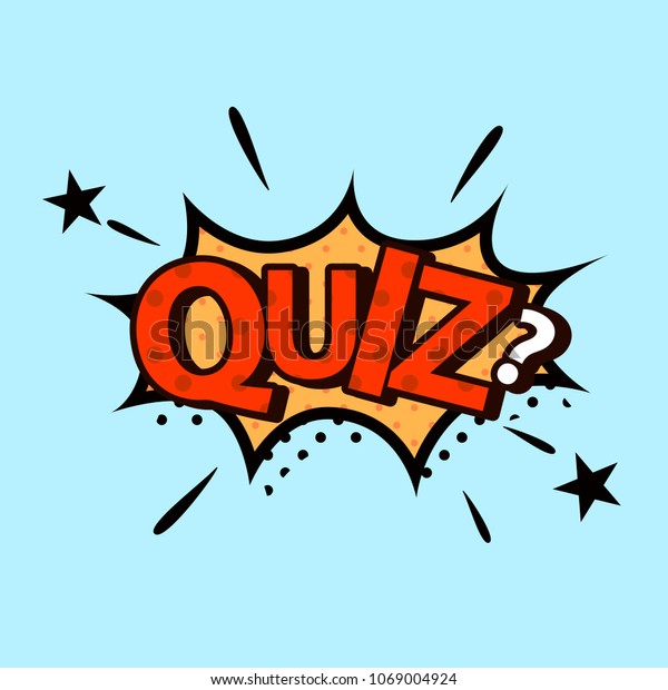 Quiz im Comic-Stil. Quiz Brainy Game Stock-Vektorgrafik (Lizenzfrei ...