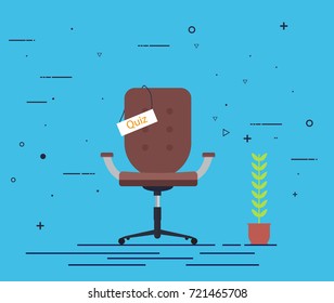 Quiz Conceptwork Chair Stock Vector (Royalty Free) 721465708