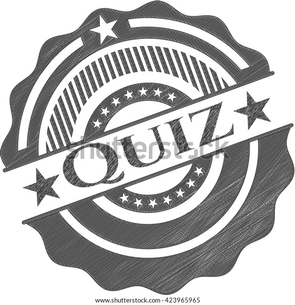 Quiz Draw Pencil Strokes Stock Vector (Royalty Free) 423965965 ...