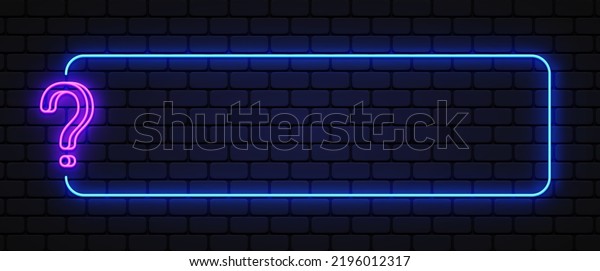 Quiz Frame Neon Sign Vector Design Stock Vector (Royalty Free ...