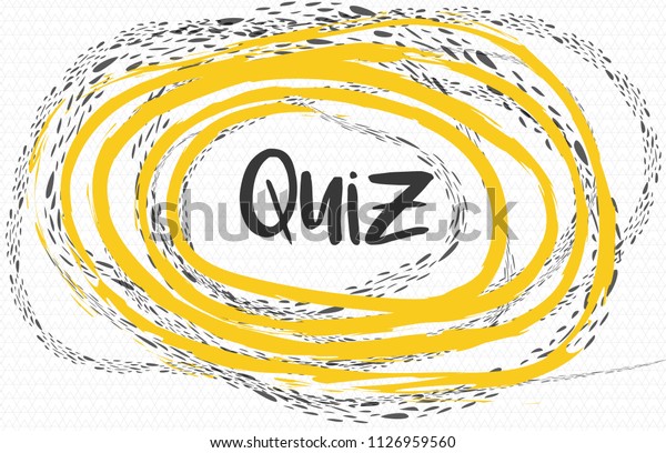 Quiz Lettering Concept Vector Illustration Doodle Stock Vector (Royalty ...