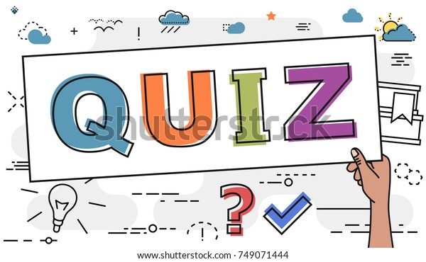 Quiz Line Concept Vector Illustration Element Stock Vector (Royalty ...