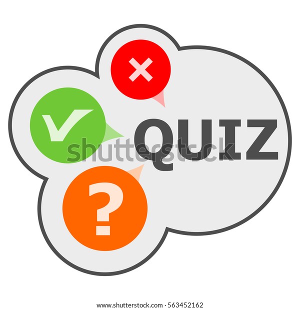 Quiz Logo Concept Signs Good Wrong Stock Vector (Royalty Free ...