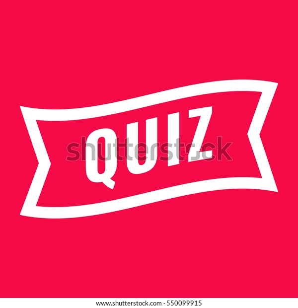 Quiz Ribbon Icon Flat Vector Illustration: vector de stock (libre de ...