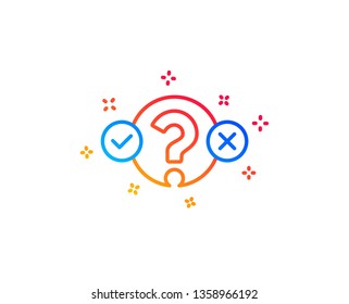 Quiz Test Line Icon Select Answer Stock Vector (Royalty Free ...