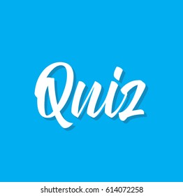 Quiz Text Design Vector Calligraphy Typography Stock Vector (Royalty ...