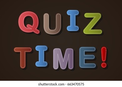 Quiz Time Concept Vector Illustration Stock Vector (Royalty Free ...