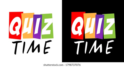 Quiz Time On Cut Letters Stock Vector (Royalty Free) 1798737076 ...
