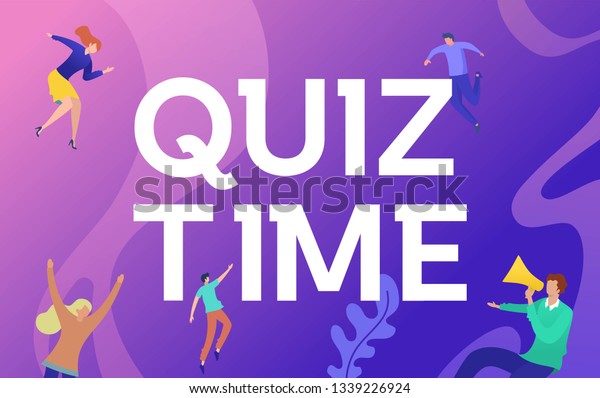 Quiz Time Vector Illustration Concept Peoplec 库存矢量图（免版税）1339226924