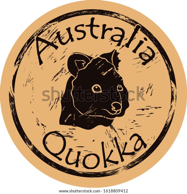Quokka Head Silhouette Icon Vector Round Stock Vector (Royalty Free ...