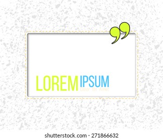 Quotation Background Quote Sign White Text Stock Vector (Royalty Free ...